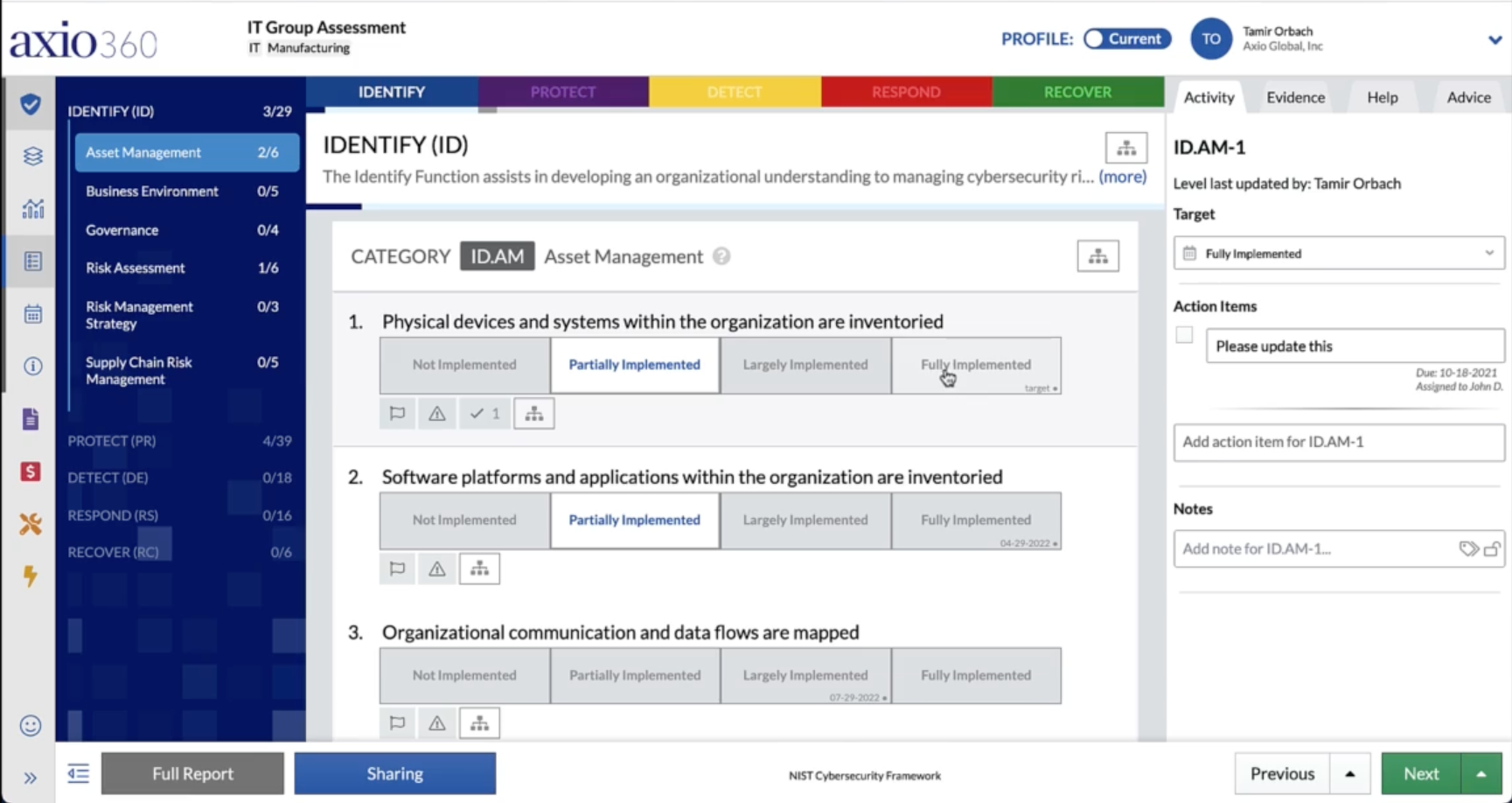 How To Set Target Dates & Using The Planning Board – Axio