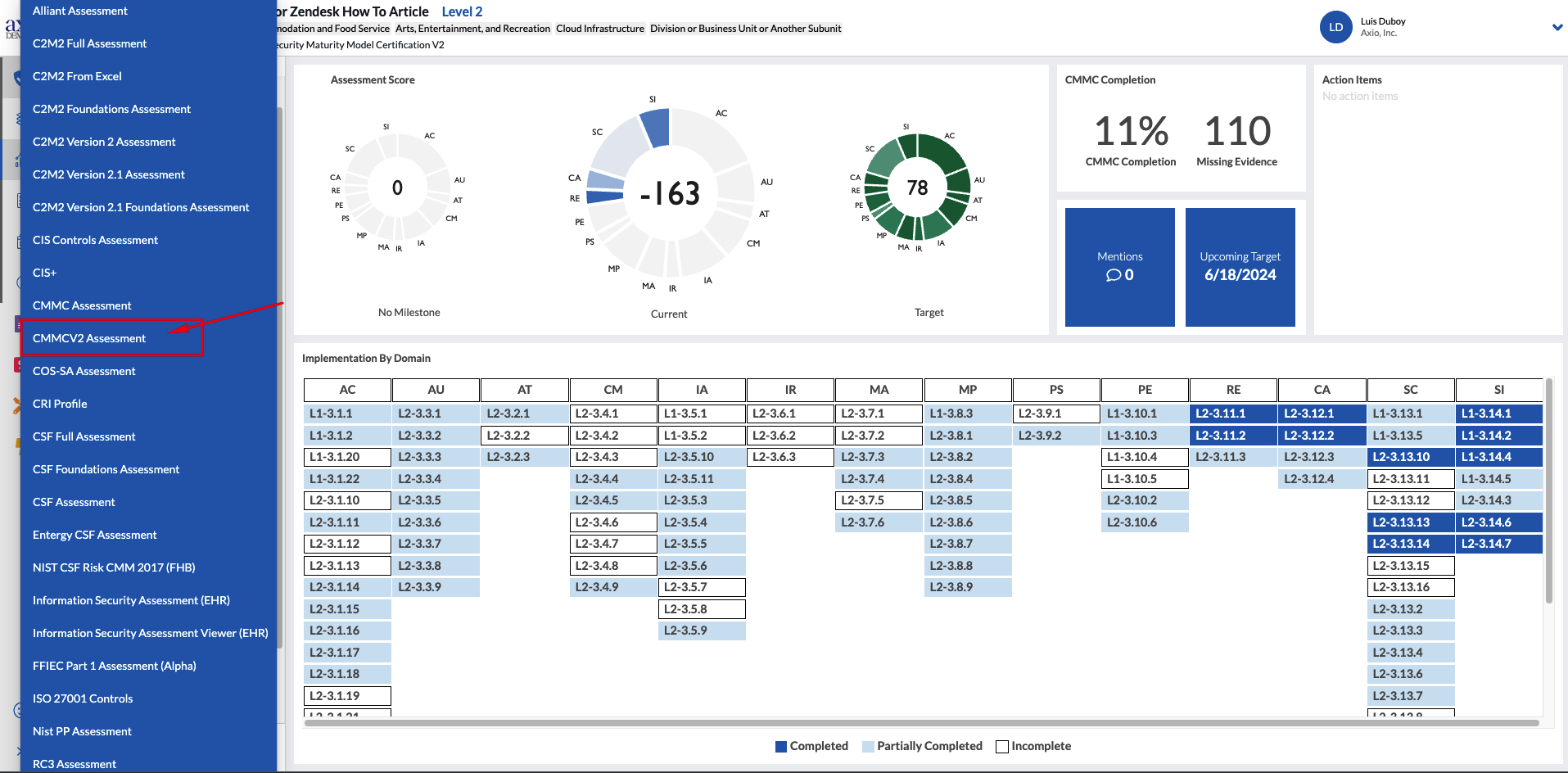 How to Generate POA&M Report for CMMC V2 Assessment – Axio